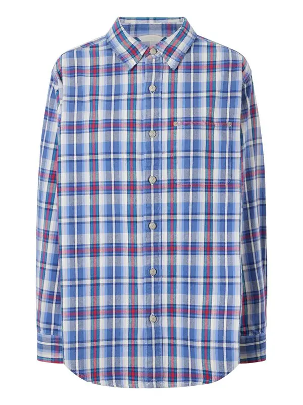 Aimé Leon Dore Checked Plaid Cotton Workshirt - Blue