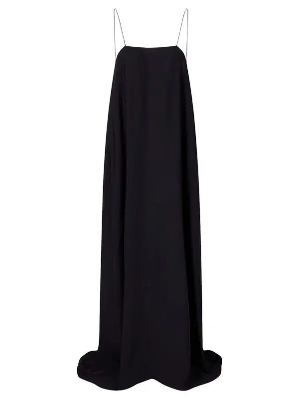 Ralph Lauren Erickson Satin Maxi Dress - Black