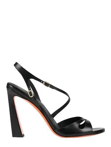 Santoni Leather Sandals - Black