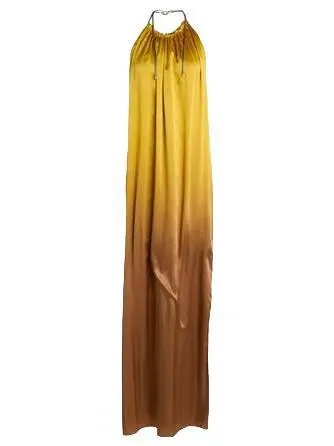 Max Mara Maxi Marigold Silk Gown - Yellow