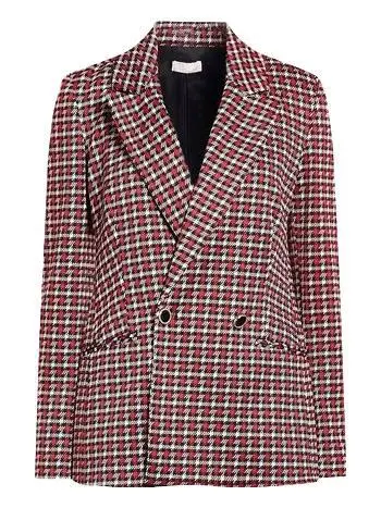 LIU •JO Jacquard Houndstooth Blazer - Red