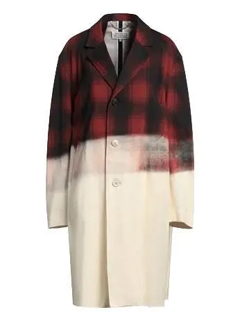 MAISON MARGIELA Tartan Twill Overcoat - Red