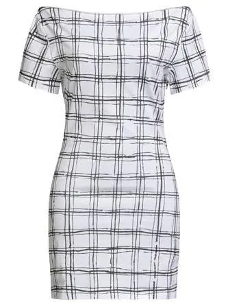 Marni Mini Checked Bodycon Dress - White