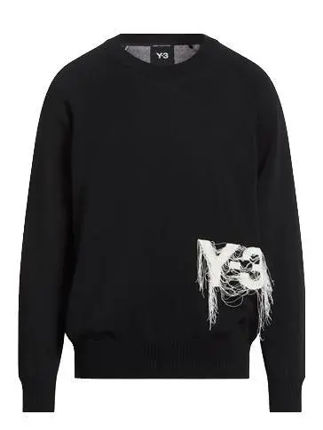 Y3 Knitted Sweater With Logo - Black
