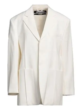 Jacquemus Woven Single-breasted Blazer - Off White