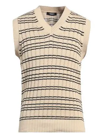 MASQ Sleeveless Striped Knit Top - Beige