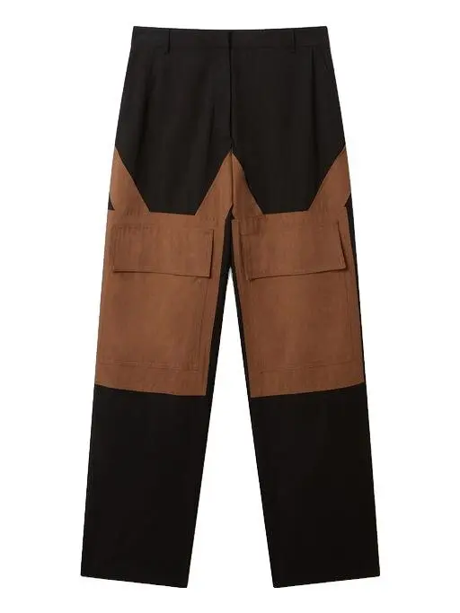 Stella McCartney Washed Cotton Cargo Trousers - Black