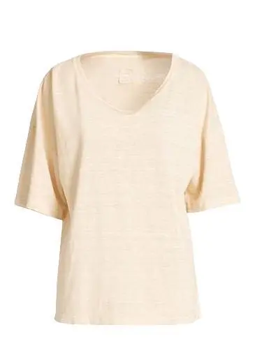 120% Lino Linen Jersey T-shirt - Beige
