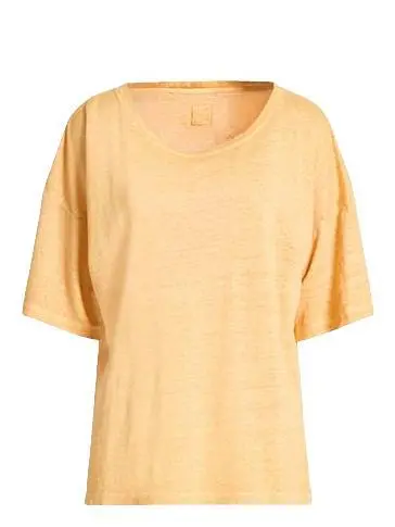 120% Lino Linen Jersey T-shirt - Camel