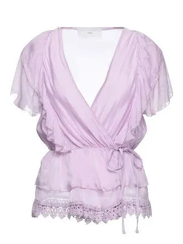 Guess Shirt In Viscose And Silk - Purple