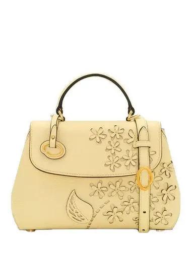 Oscar De La Renta The Mini Poppy Handbag - Natural