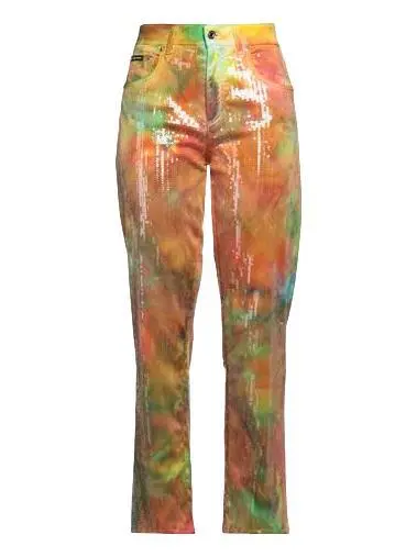 Dolce & Gabbana Tapered Leg Pants With Sequins - Orange