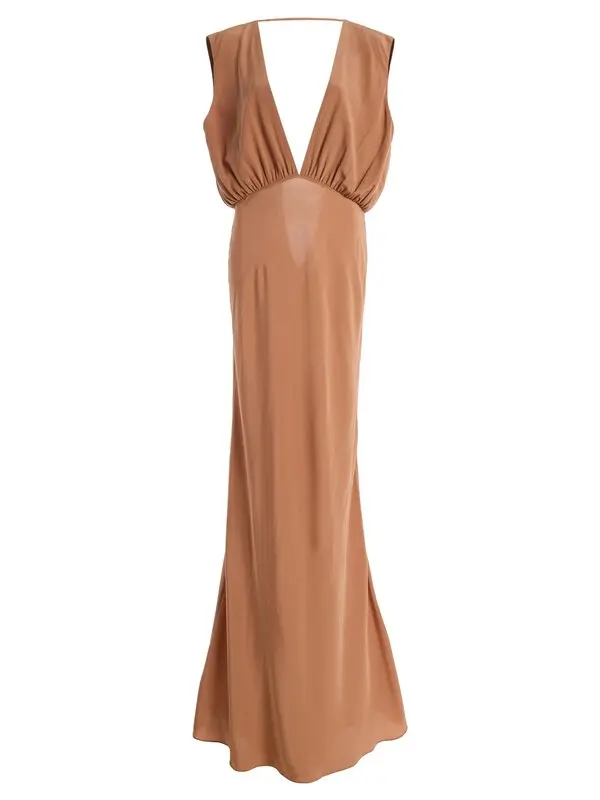 TEMILY Hera Crepe Gown - Neutral