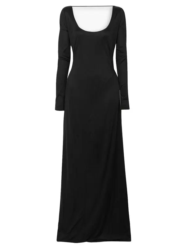 TOM FORD Openback Jersey Maxi Dress - Black