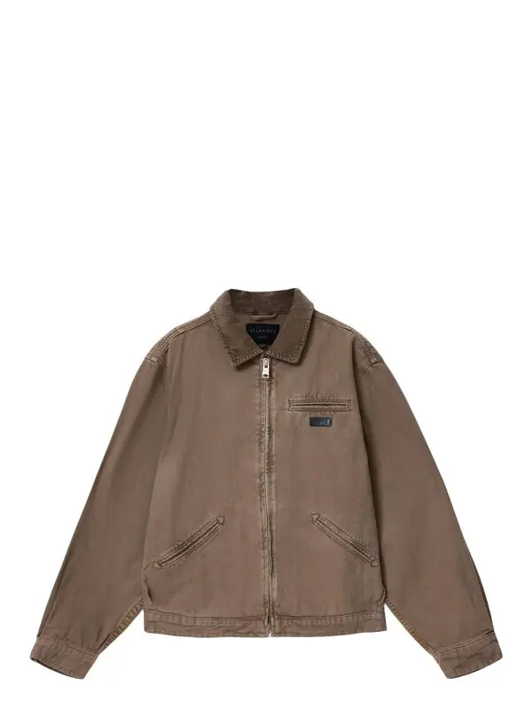 ALLSAINTS Korey Relaxed Fit Jacket - Mire Brown