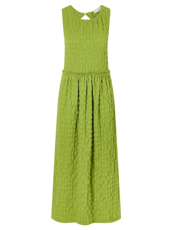 Proenza Schouler White Label Zoira Shirred Jersey Midi Dress - Green