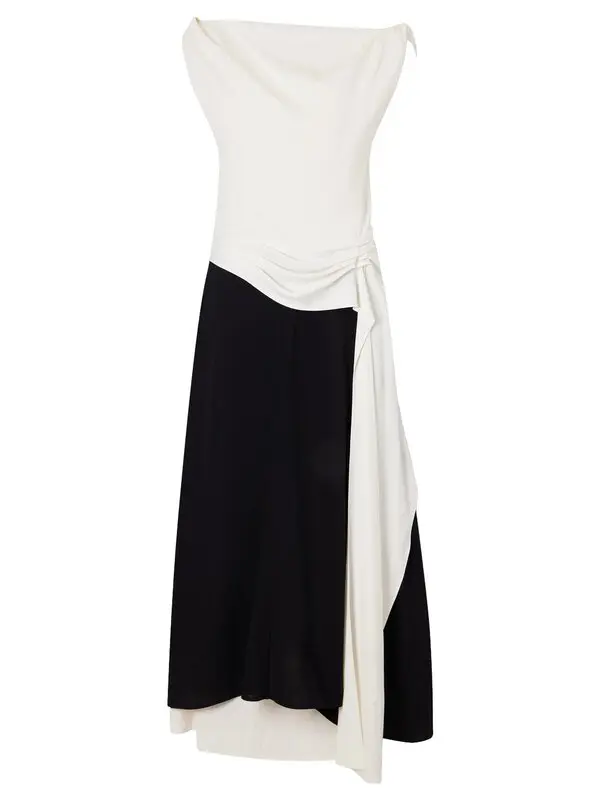 Proenza Schouler Daliah Satin-trimmed Crepe Maxi Dress - White