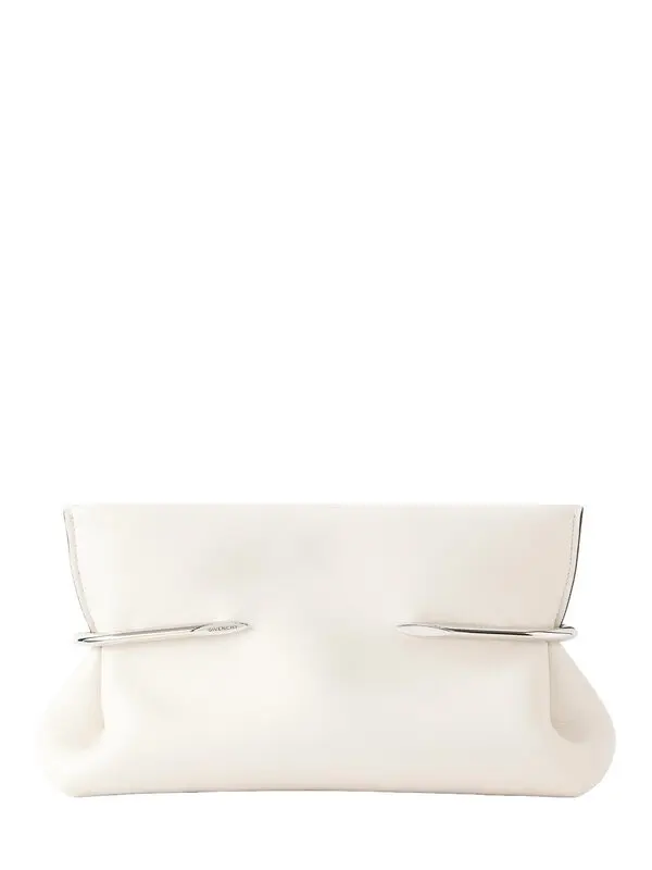 Givenchy Pinch Leather Clutch - Neutrals