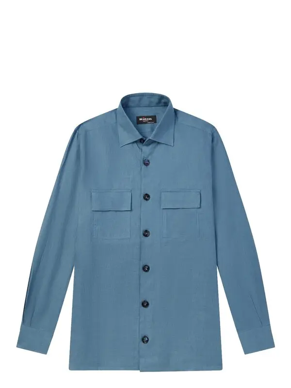 Kiton Linen Shirt - Blue