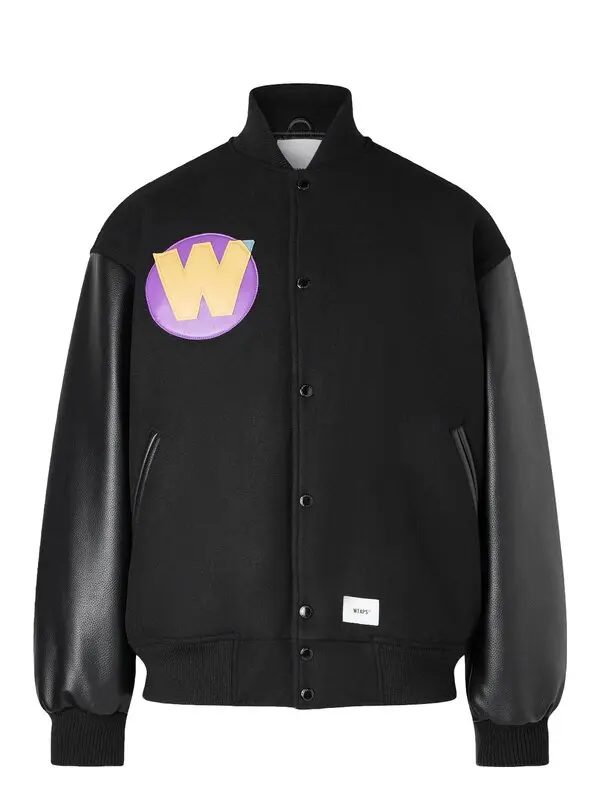 WTAPS Logo-appliquéd Panelled Jacket - Black