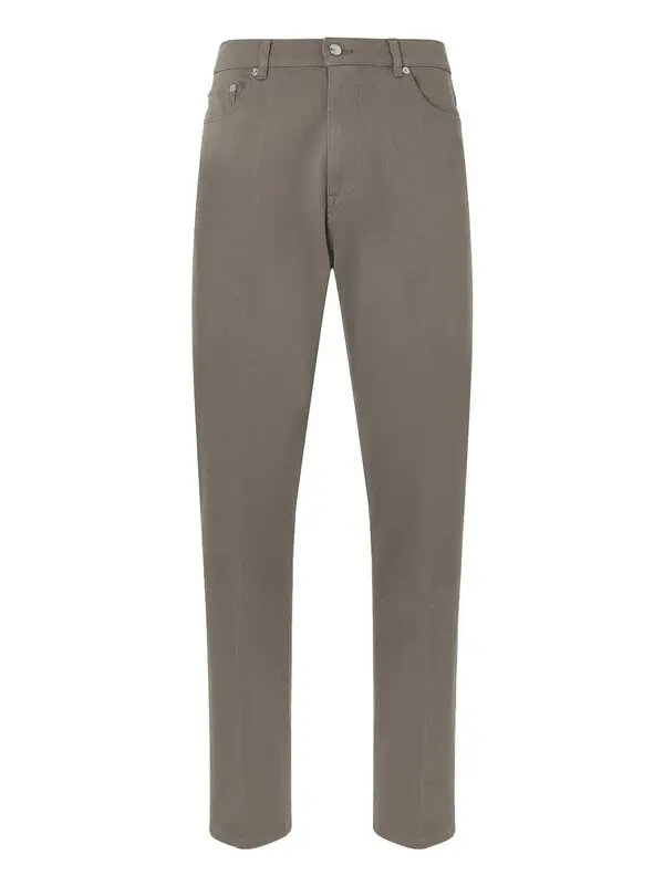 Dunhill Tapered Cotton-blend Twill Trousers - Green