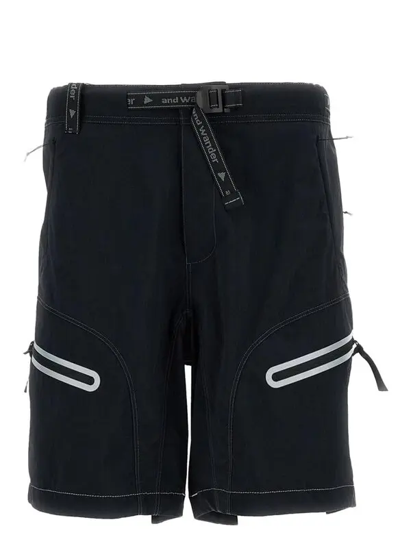 AND WANDER Light Hike Shorts - Black