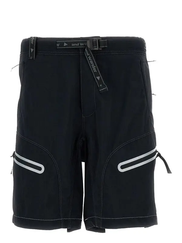 AND WANDER Light Hike Shorts - Nero