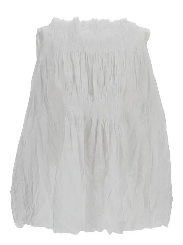 DANIELA GREGIS Sleeveless Flared Top - White