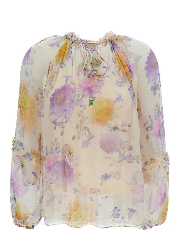 Zimmermann Luna Ruffled Blouse - Multicolor