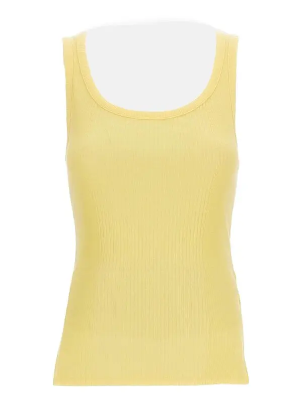 Jacquemus Le Marcel Round Square Tank Top - Yellow