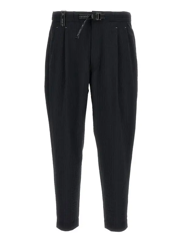 AND WANDER Dry Soft Seersucker Trousers - Blue