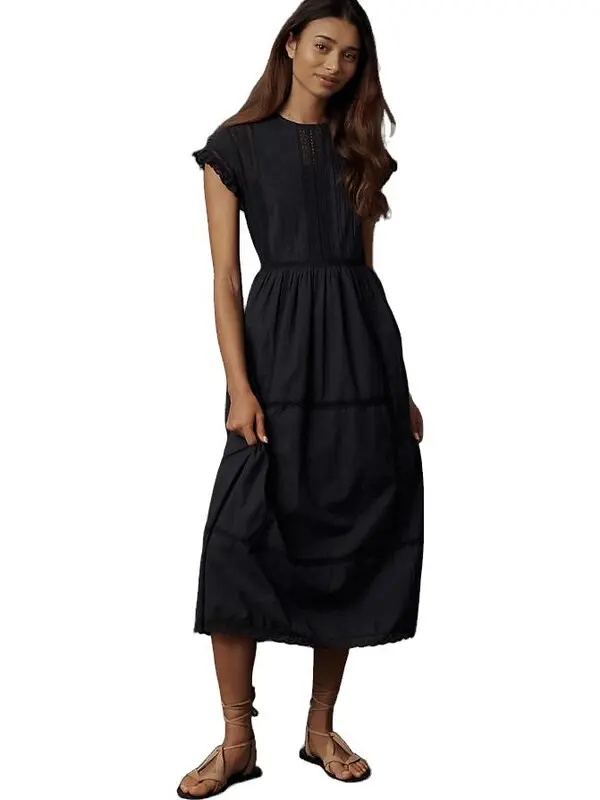 The Great. Sonnet Midi Dress - Navy