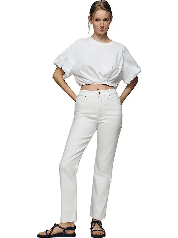 Good American High-rise Straight-leg Jeans - White 001