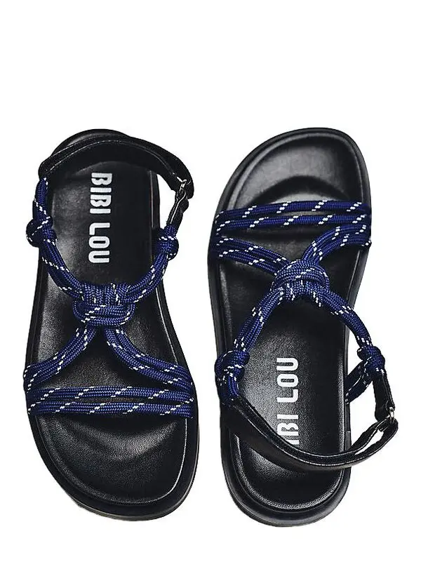 BIBI LOU Rope Slingback Sandals - Navy