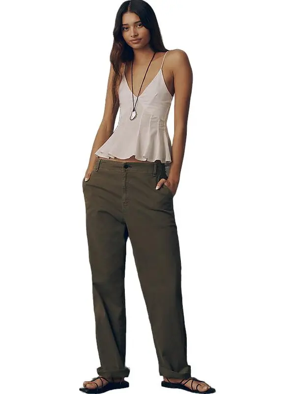 ASKK NY Slouchy Chino Pants - Fatigue