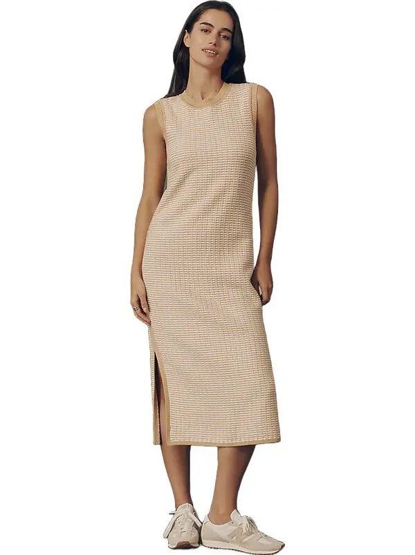 Varley Aoife Knit Midi Dress - Beige