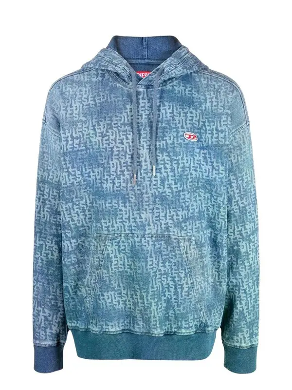 DIESEL® Logo Drawstring Hoodie - Blue