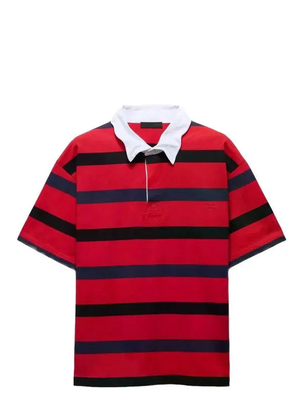 Prada Striped Polo Shirt - Red