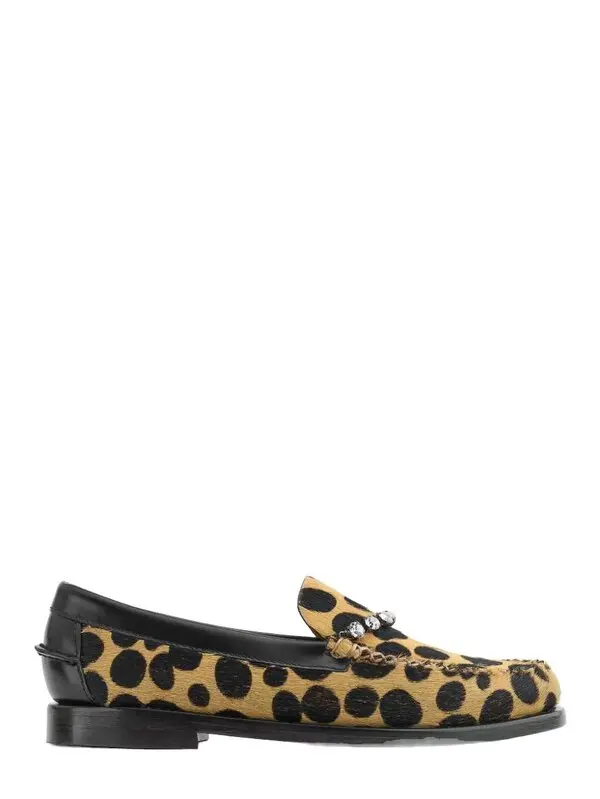 FORTE_FORTE Jewelled Leather Loafers - Neutrals