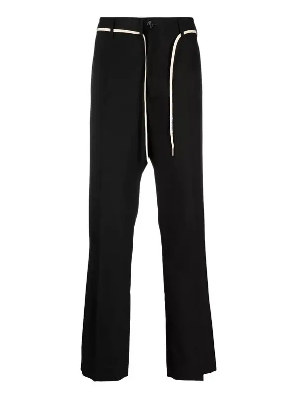 Marni Straight-leg Wool Trousers - Black