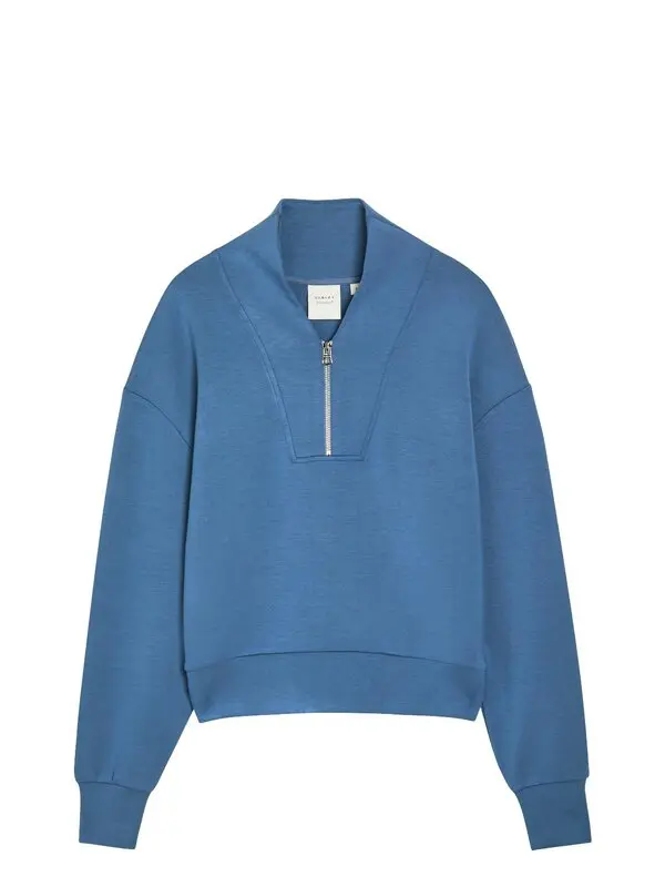 Varley Davidson Half-zip Relaxed Sweatshirt - Blue