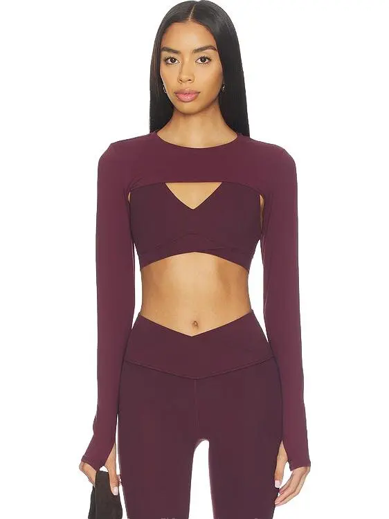 Splits59 Amelia Airweight Lite Shrug - Wine