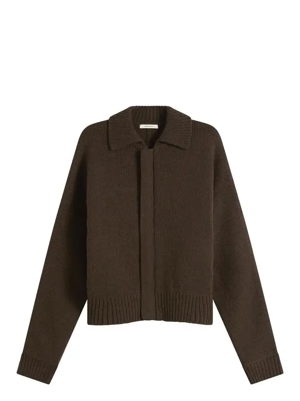 ENTIRE STUDIOS Marla Knitted Bomber Jacket - Dirt