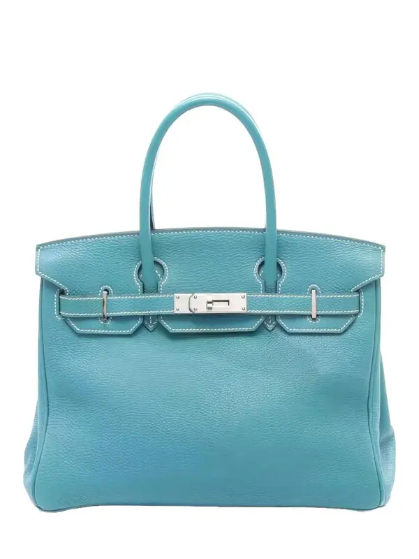Hermès 2004 30 Birkin Tote Bag - Blue