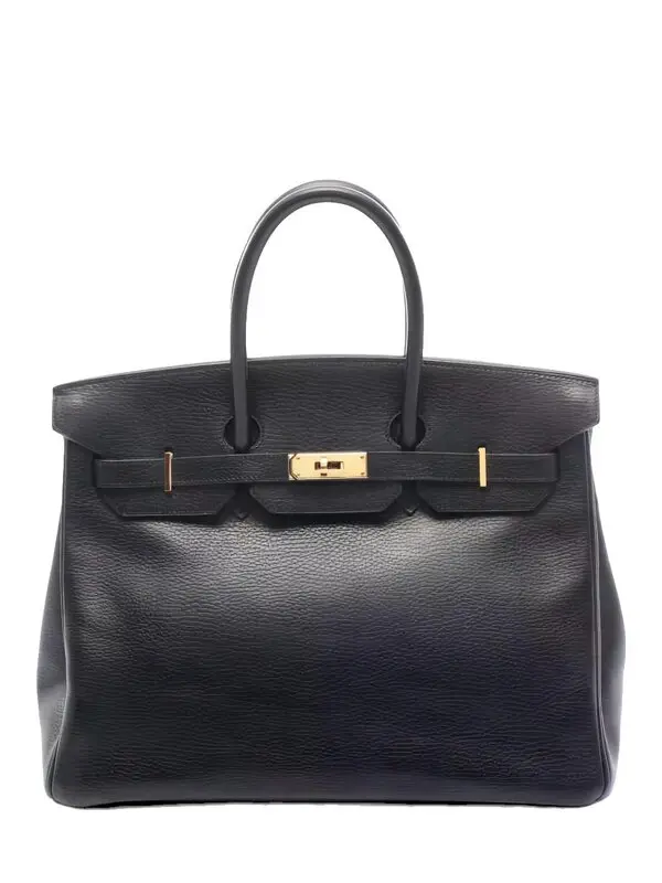 Hermès 2002 35 Birkin Leather Tote - Black