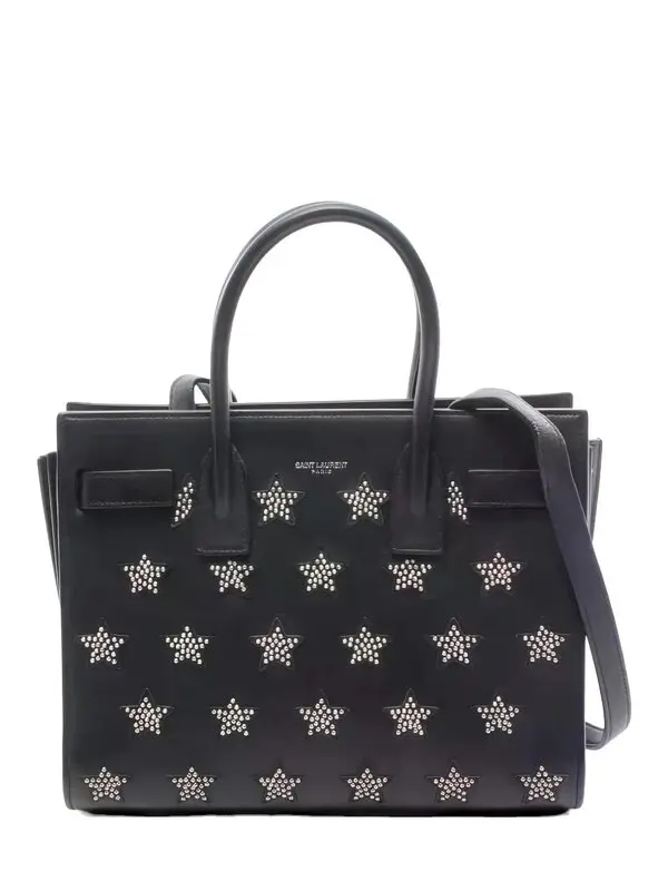 Saint Laurent 2000s Sac De Jour Star Studs-embellishment Leather Tote Bag - Black