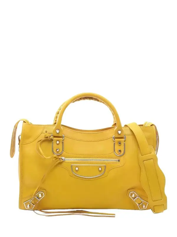 Balenciaga 2010s Edge City Leather Handbag - Yellow