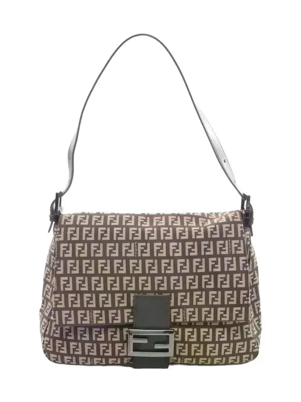 Fendi 2010s Mamma Baguette Zucchino Shoulder Bag - Brown
