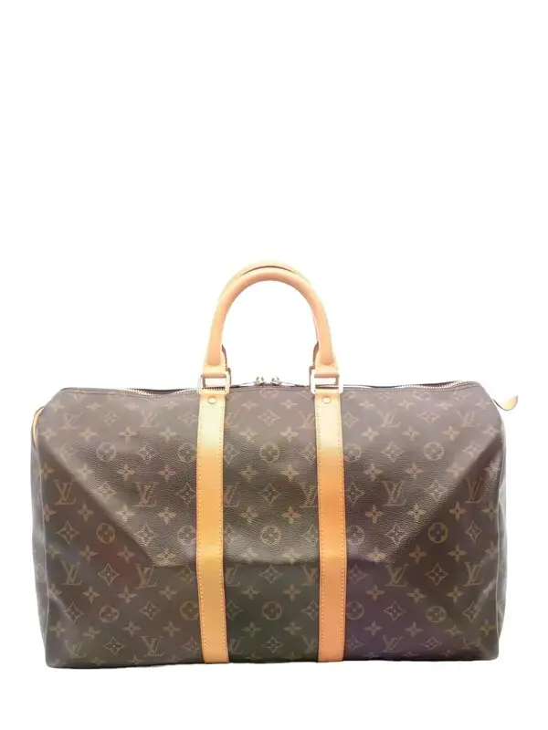 LOUIS VUITTON 1998 45 Keepall Monogram Boston Bag - Brown