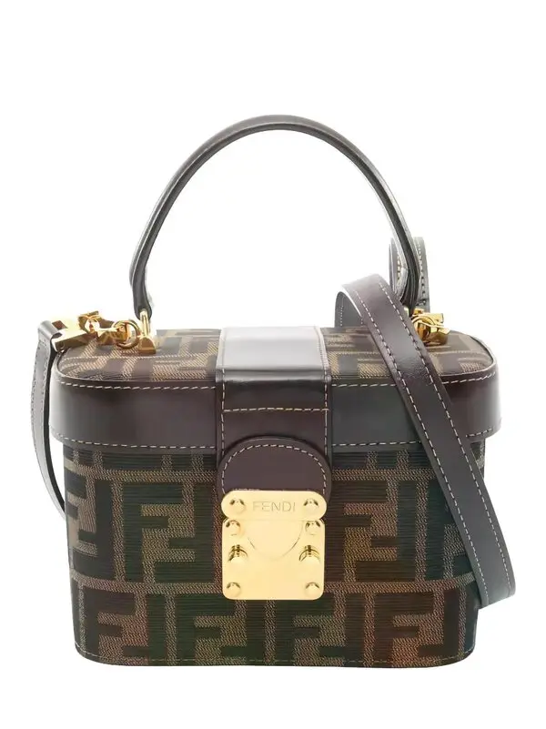 Fendi 2010s Zucca Two-way Vanity Bag - Brown
